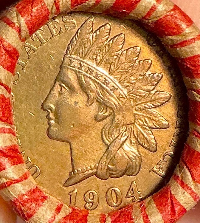 unsearched old cents roll vintage coins 50 pennies penny collection set ...