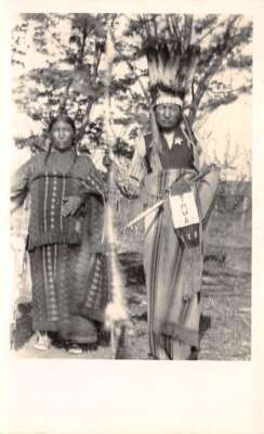 Native American Indians Man and Woman Real Photo Vintage Postcard ...