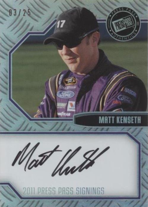 2011 Press Pass Stealth - Press Pass Signings Matt Kenseth #PPS-MK Blue ...