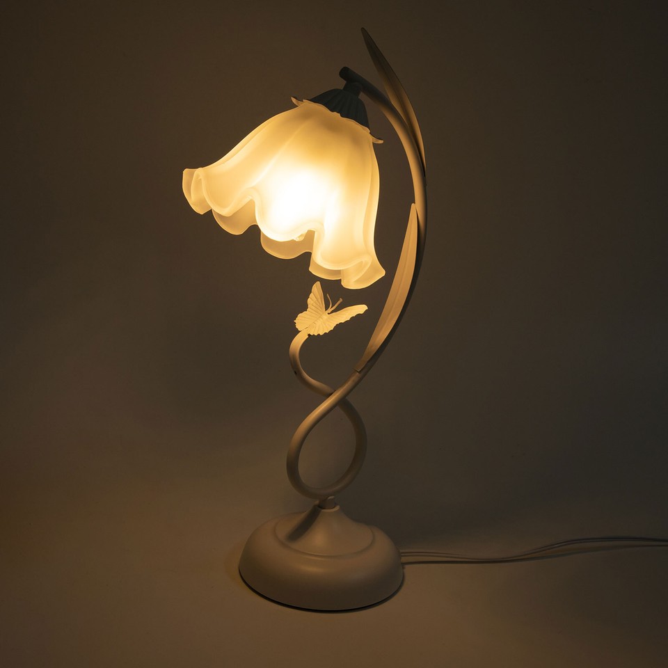 Desk Decorative Lamp Free Standing Table-Lamp Bedside Flower Shaped ...