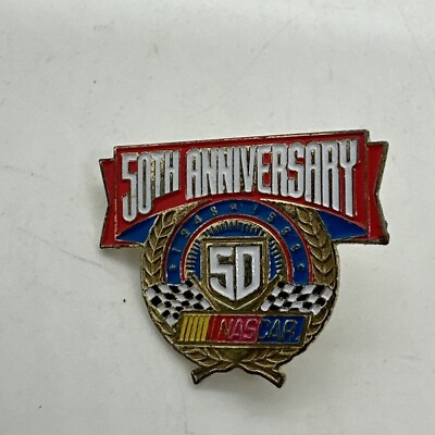 Nascar 1998 50th Anniversary Badge Racing Hat Pin Lapel | eBay