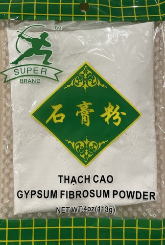 GYPSUM POWDER FOOD GRADE TOFU COAGULANT 4 Oz (113g) CALCIUM SULFATE ...