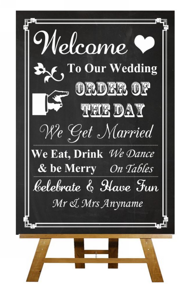 Wedding Welcome Chalkboard