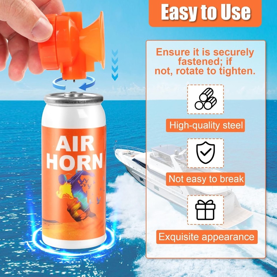Super Loud Mini Air Horn Can Emergency Hand Held Compressed Boat Horns ...