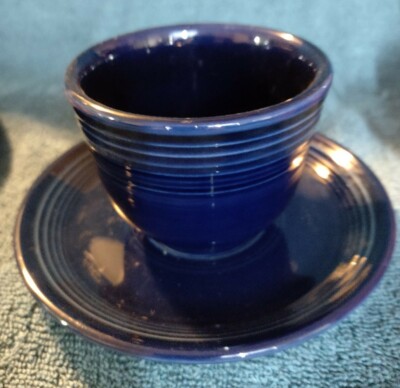 Cobalt Blue Fiestaware Collectible Tea cup Fiesta Tea Cup and Saucer ...