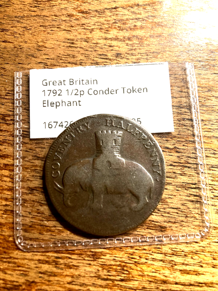 1792 Great Britain Warwickshire Coventry Half Penny Conder Token Lady ...