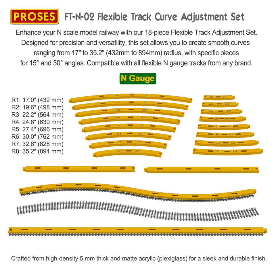 26 PCS MEGA PACK of N SCALE FLEXIBLE TRACK TOOLS - Limited Introductory ...