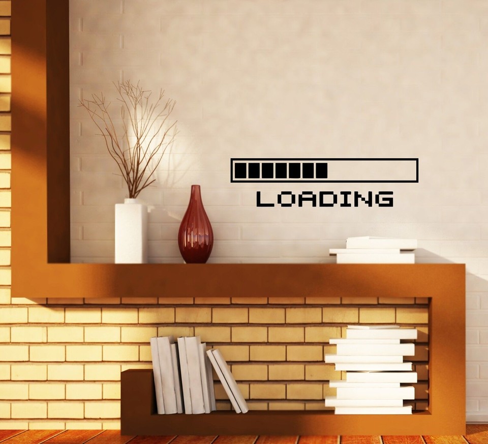 Vinyl Decal Wall Sticker Loading a Video Game Cool Gamer Stuff Computer ...