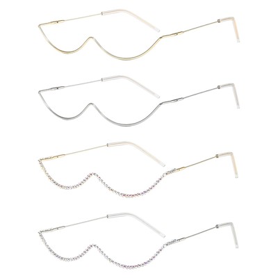 Half frame glasses without lens, half glasses frame, decor for costumes ...