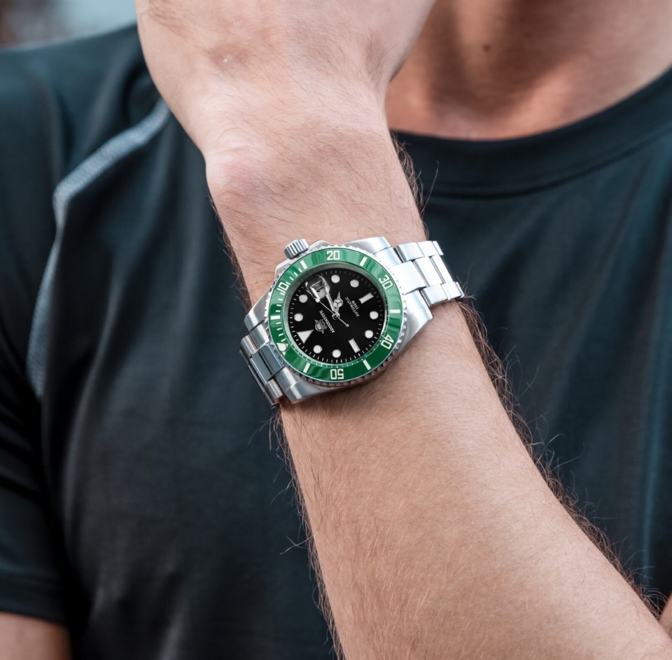 ADDIESDIVE Green 200M Diver Watch Automatic Seiko NH35 Sapphire Ceramic ...