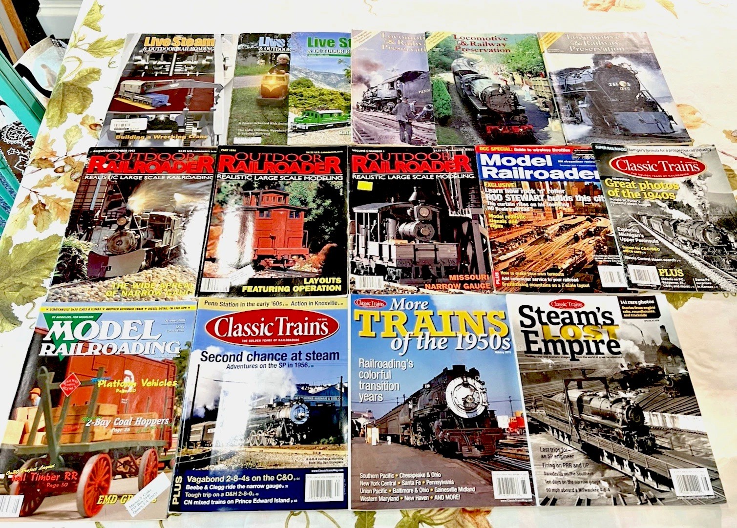 14 Pound Lot of 14 Various Railroad & Model Railroad Magazines Good+ ...