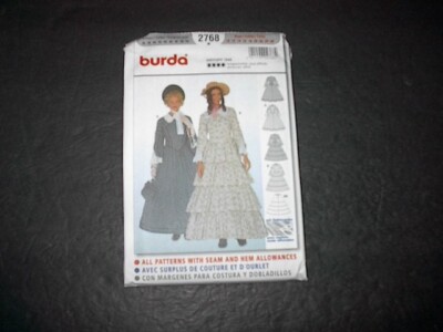 Burda Pattern 2768 Misses' Historical 1848 Reenactment Dress / Costume ...