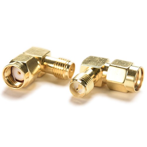 New Adapter 90° RP.SMA male jack to RP.SMA female plug connector right ...