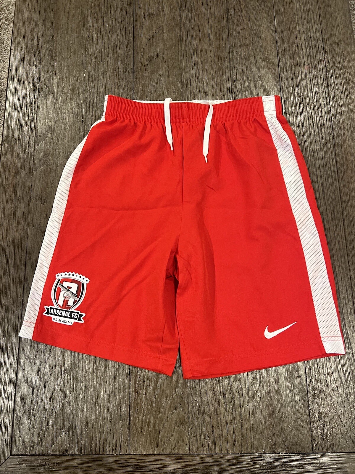 Mens Nike Soccer Futbol Arsenal FC Red White Shorts Large | eBay