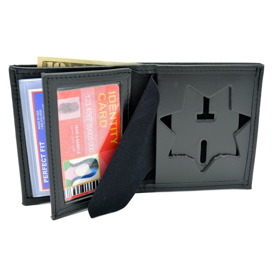 Perfect Fit Custom Badge Wallet Police Corrections Bifold Leather Many ...