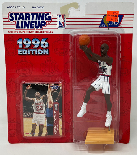 Starting Lineup 1996 - Clyde Drexler - Rockets Basketball with Card ...