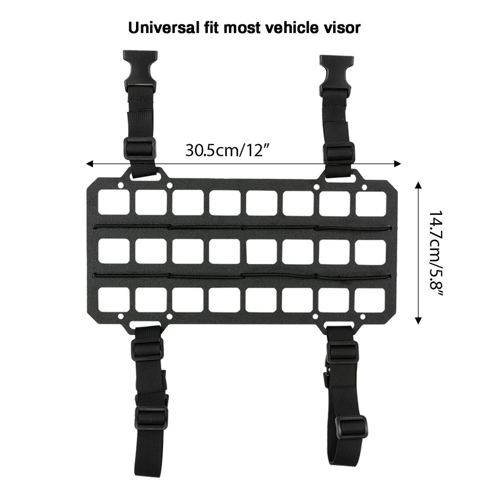 Car Seat Back/Sun Visor/Headrest Tactical Rigid MOLLE Panel Storage ...