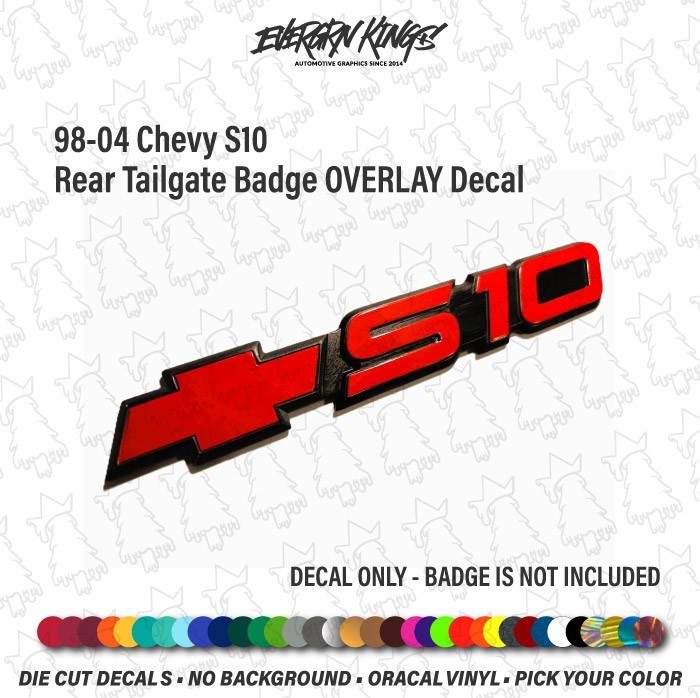 1989-2004 Second Gen Chevy S10 Truck Decal Overlay for Chevrolet ...