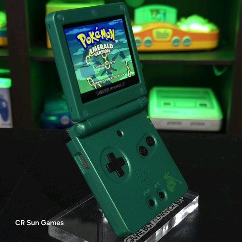 Green Nintendo Game Boy Advance GBA SP IPS V2 and Usb-C - Rayquaza | eBay