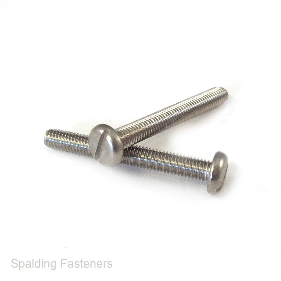 M3,4,5,6,8 A2 STAINLESS SLOTTED MACHINE SCREWS METRIC PAN HEAD BOLTS ...