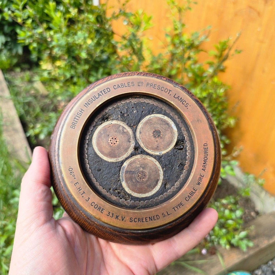 Antique Cable Section Paperweight British Insulated Cables Ltd Lancs | eBay