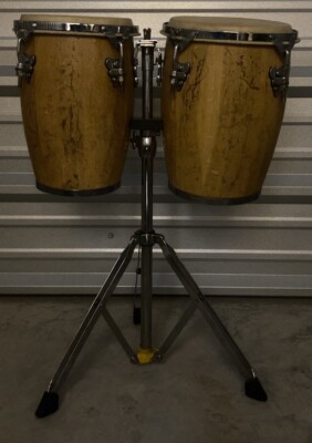 NATURAL CONGA DRUM SET - 9" and 10" HEADS + STAND (22.5” X 31”) | eBay