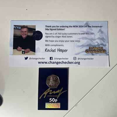 2024 Signed Snowman 50p coin Signed by Aled Jones 750 only | eBay UK