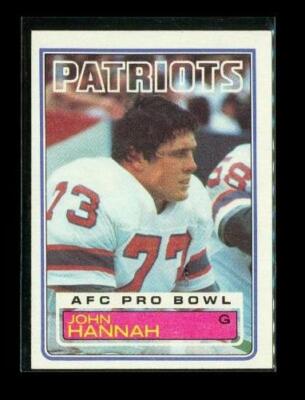 Vintage 1983 TOPPS AFC PRO BOWL Football Trading Card #330 JOHN HANNAH ...