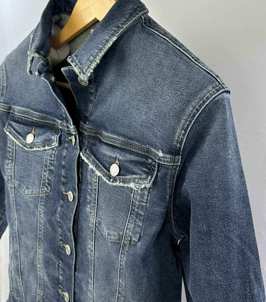 MAVI Jeans Denim Jacket Womens Small JILL Blue Designer Cotton Stretch ...