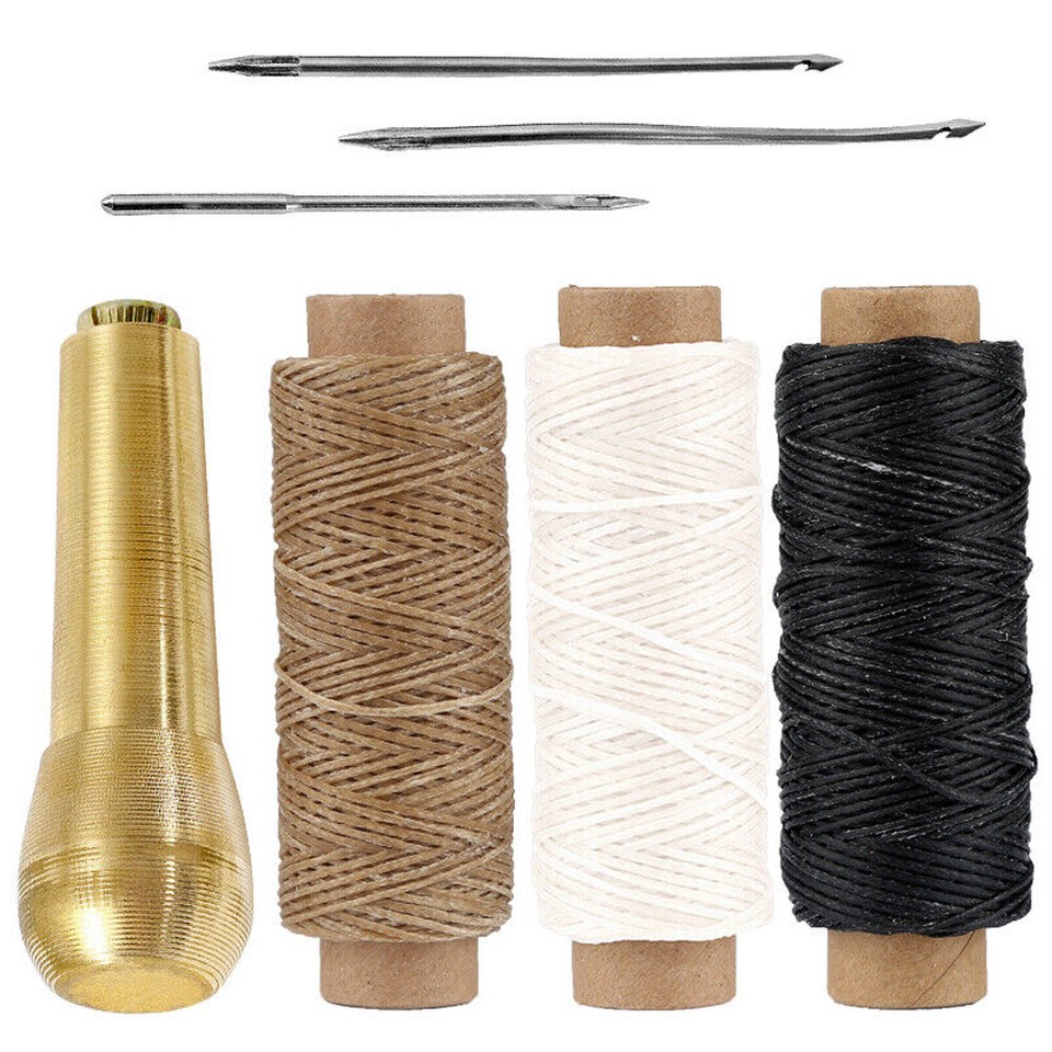 Leather Sewing Awl Thread Kit manual machine Stitcher Shoemaker Repair ...