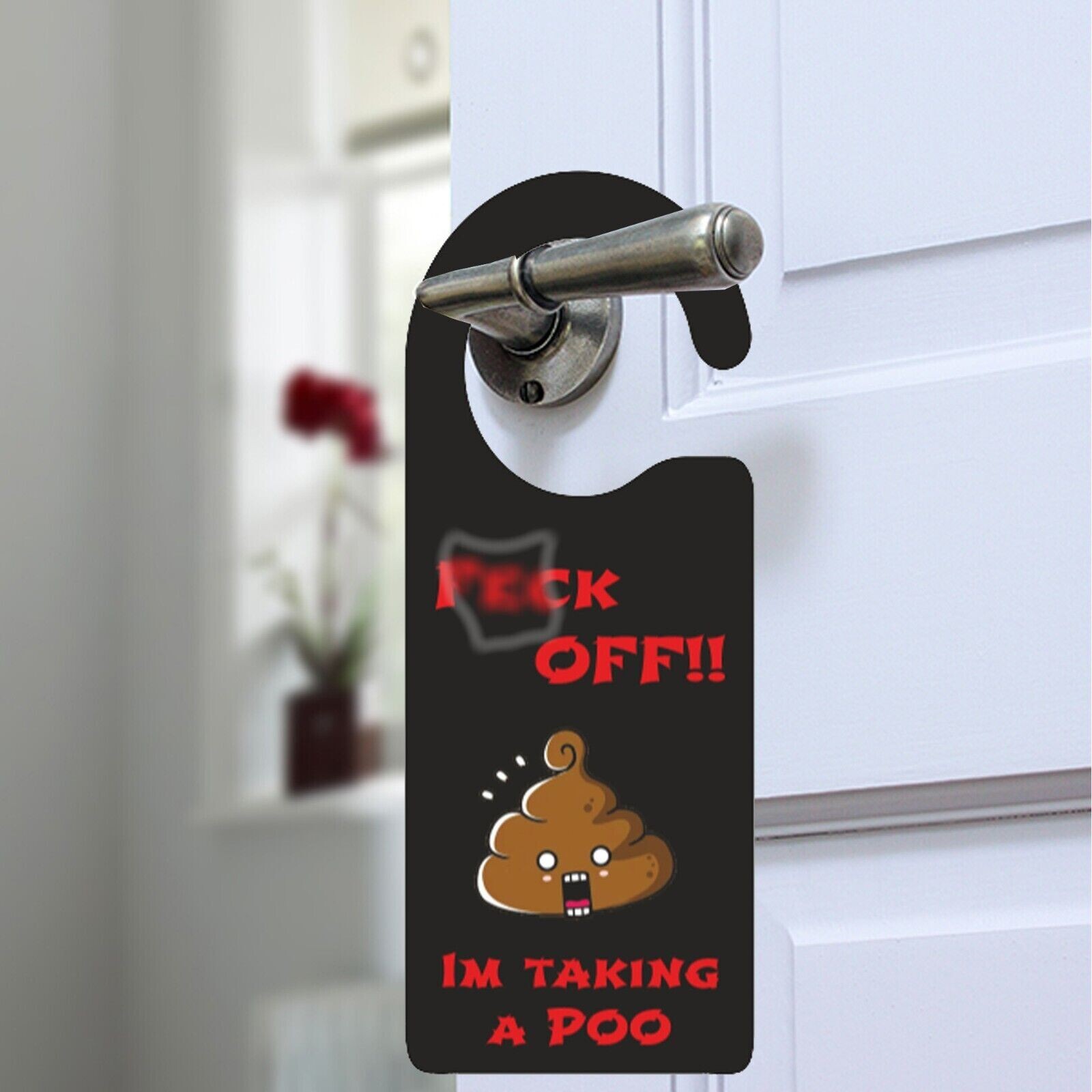 Funny rude "Do Not Disturb" Novelty Toilet Door Sign - Humorous ...