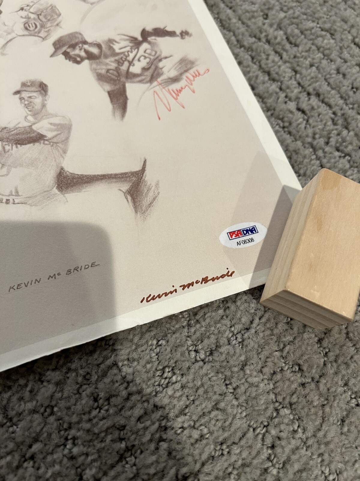 Mickey Mantle Signed Lithograph PSA Certified Autograph Multi Signed ...