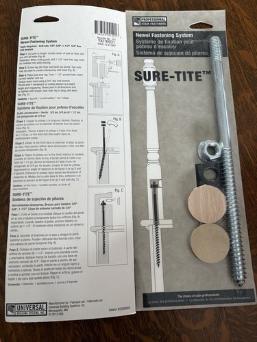 2 sure-tite stair fasteners newel fastening system no. 101, 16931 | eBay