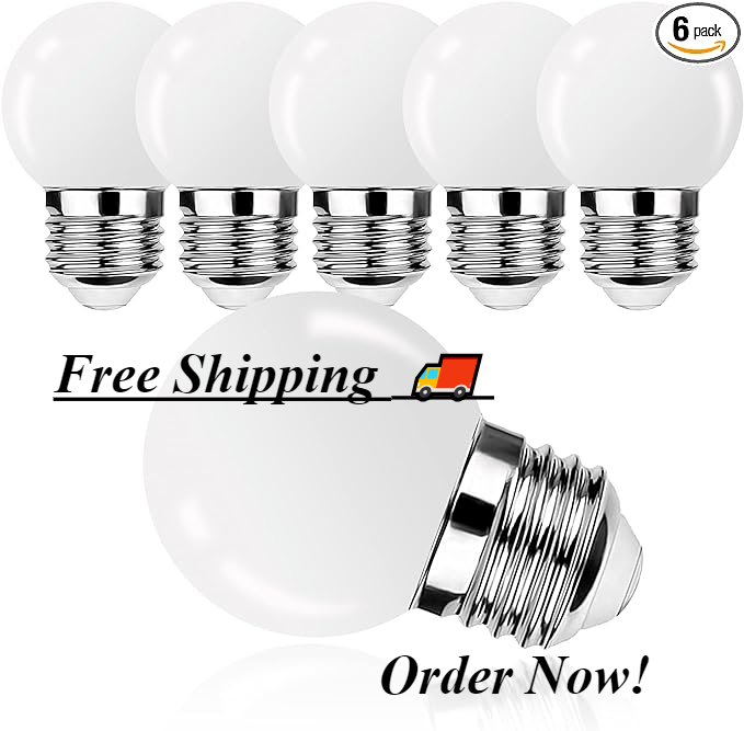 E26 LED Light Bulb,G14 1W,1 Watt Small Night Light Bulbs,3000K Soft ...