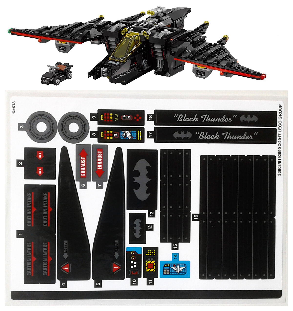 Lego 70916 The Batwing -- STICKER SHEET (NEW) - Batman DC decals for ...