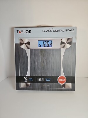 Taylor 440 lb Digital Glass Scale with Weight Tracking Oversized ...
