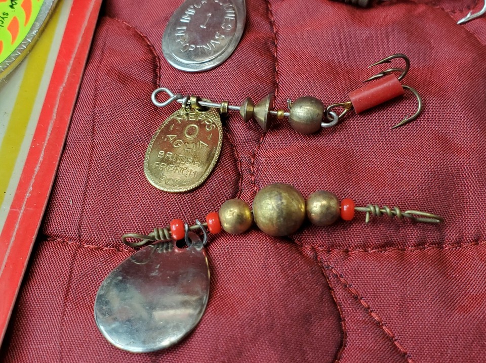 Vintage Mepps Syclops #3 Chartreuse New & 5 Spinner Fishing Lures Hooks ...