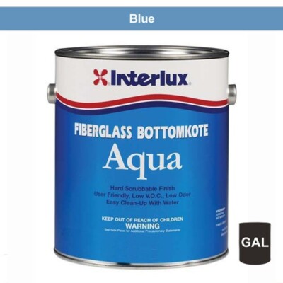 Interlux Fiberglass Bottomkote Aqua Bottom Paint Gallon | Blue ...