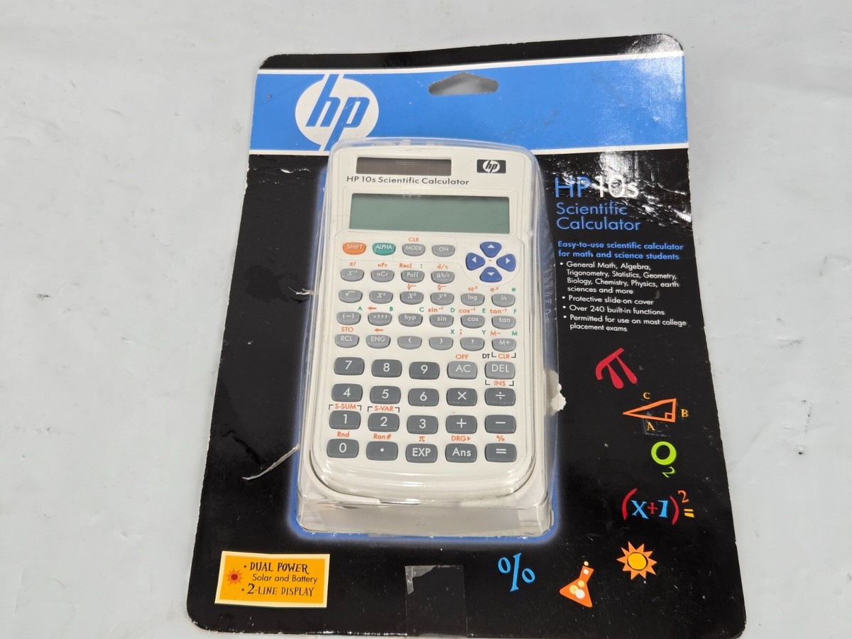 Scientific Calculator HP 10s - Solar & Battery Powered With 2-Line ...