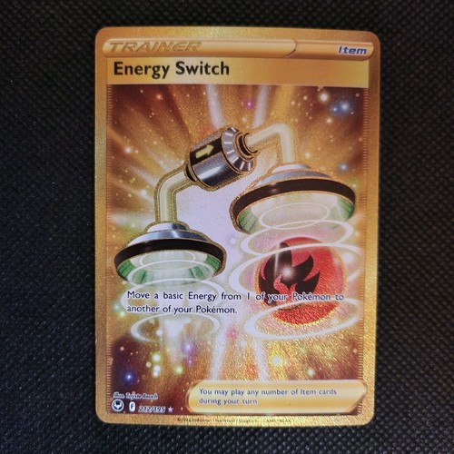 Energy Switch 212/195 - Pokemon TCG Silver Tempest Gold Secret Rare ...