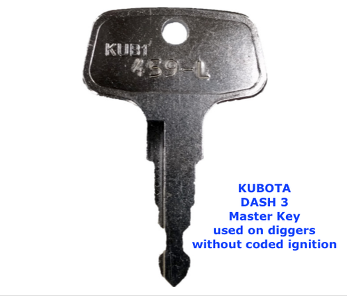 459A KUBOTA DASH 3 Master Plant Excavator Digger Key + FAST FREE POST ...