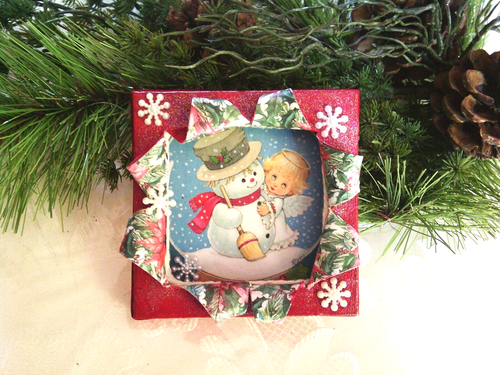 Exploding canvas Snow Angel + Snow man Busted canvas_Winter decor_gift ...