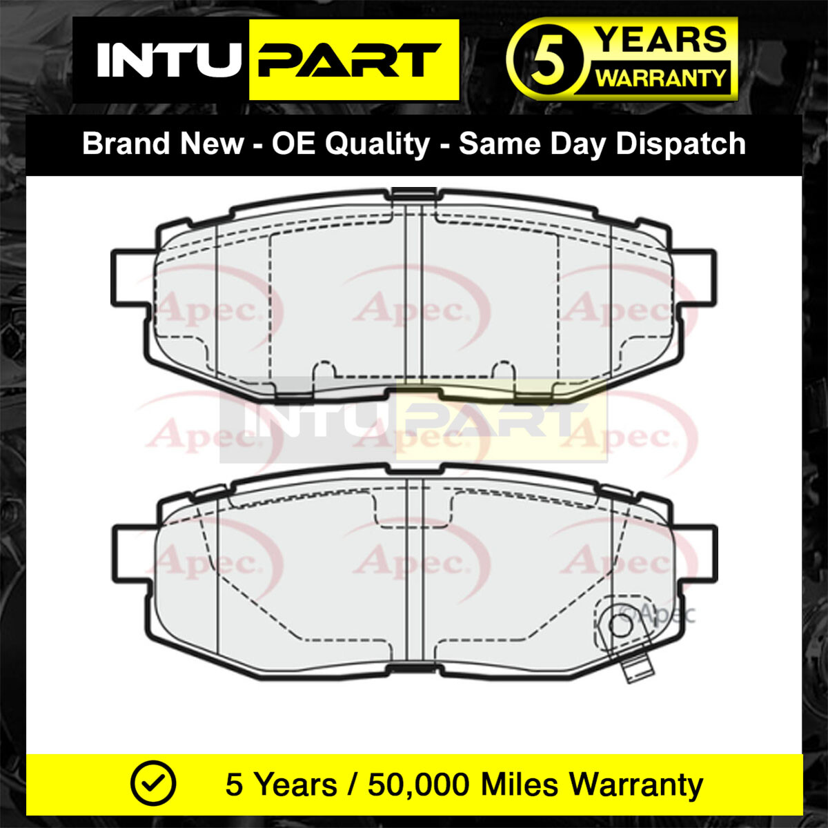 Fits GT 86 Forester Brz 2.0 D 3.0 3.6 IntuPart Rear Brake Pads Set ...