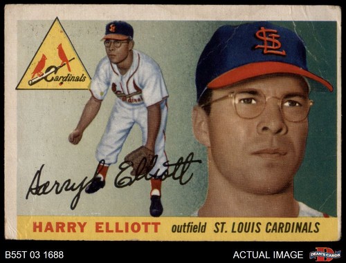 1955 Topps #137 Harry Elliott Cardinals RC 1.5 - FAIR | eBay