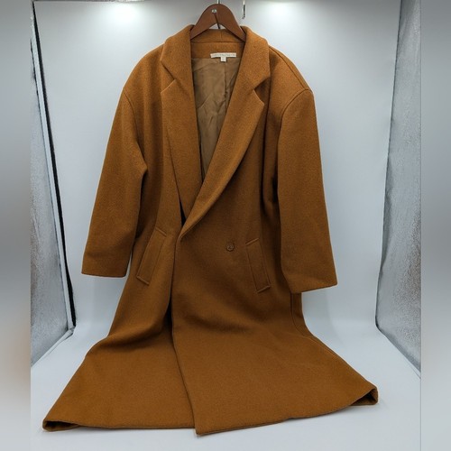 Vintage Perry Ellis Wool Longline Coat 12 Men's Camel Business Single ...