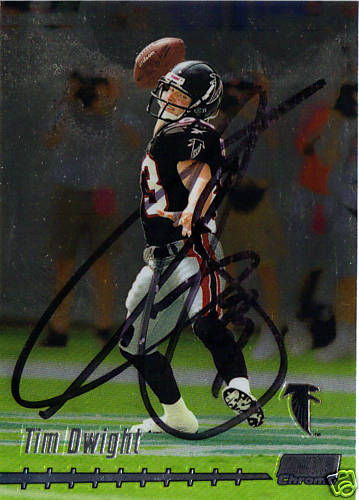 Tim Dwight signed auto football card Iowa Chargers | eBay