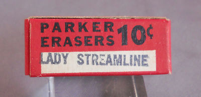 Parker Vintage .10 erasers Lady Streamline--Canadian | eBay