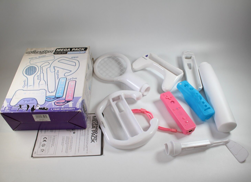 QuickShot Mega Pack Attachements for Nintendo Wii Controller + 1 Pink ...