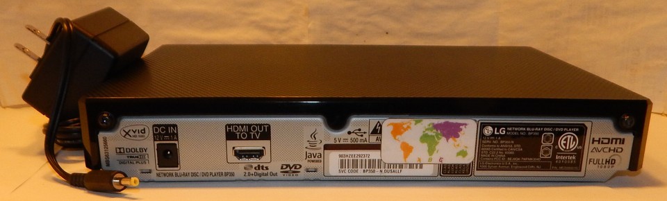 LG BP350 Region B Blu-Ray and Multi All Region Free DVD WiFi Premium ...