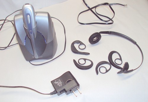 Plantronics CS55 Wireless Phone Headset with Charging Base Headband ...